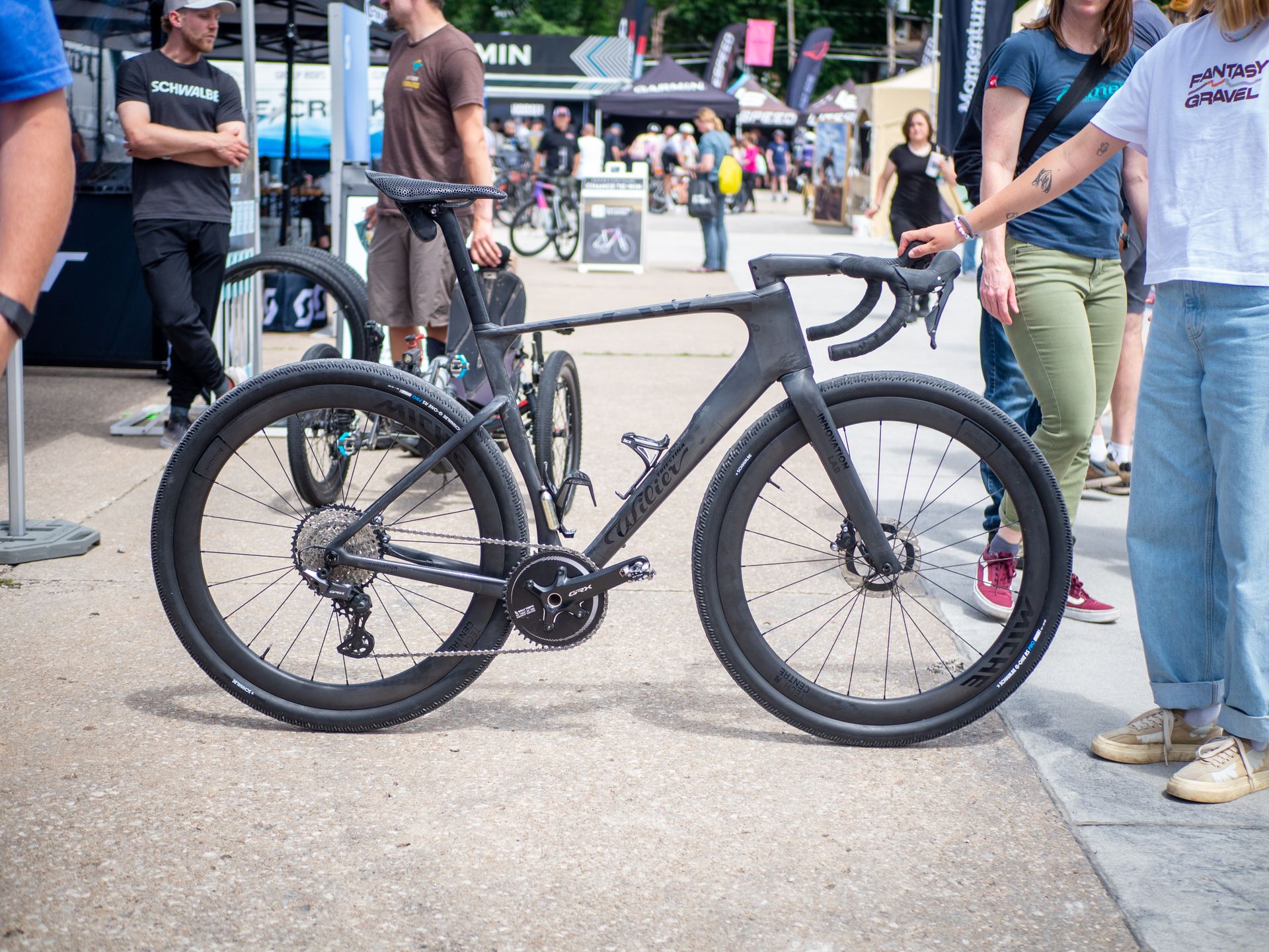 Amidst a sea of brand new Unbound bikes, this mystery Wilier has got ...