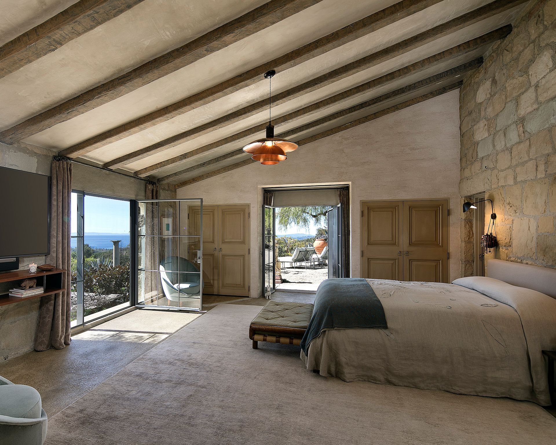 Ellen DeGeneres's Montecito home is a masterclass in modern rustic ...