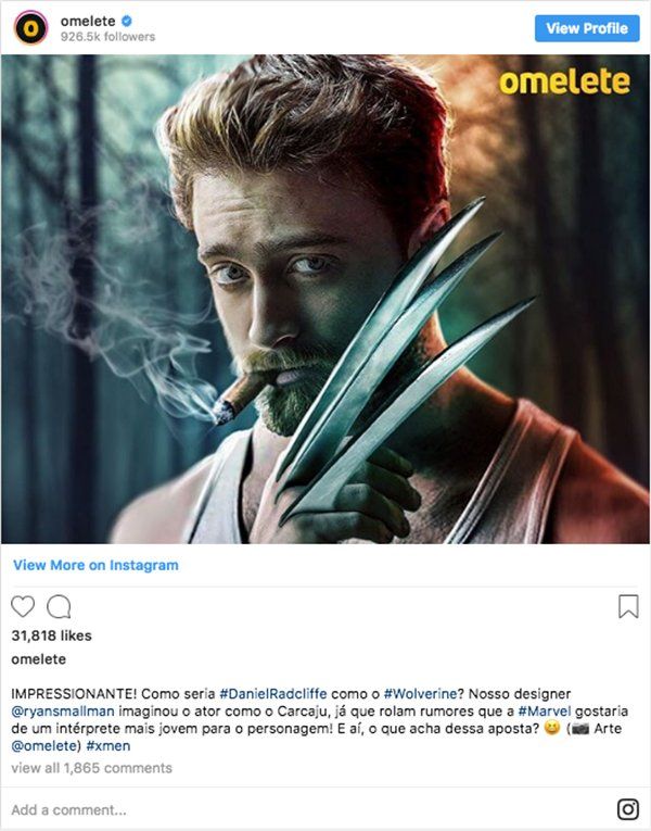 See What Daniel Radcliffe Could Look Like As Marvel's Wolverine ...