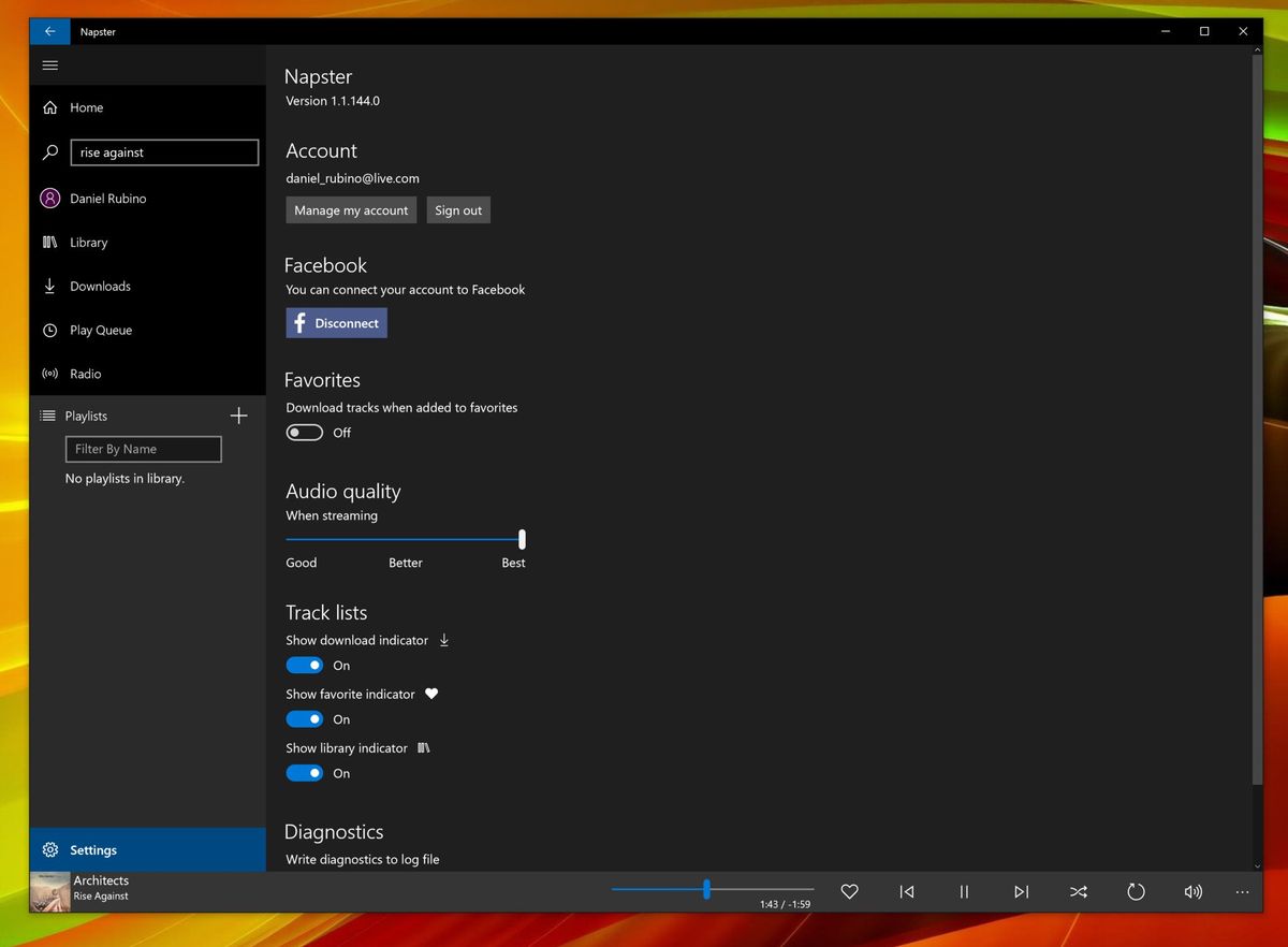Napster updated as a universal app for Windows 10 with new design and ...