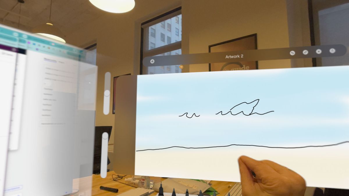 Apple Vision Pro is good for many things but drawing is not one of them ...