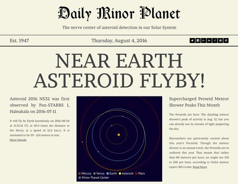 Learn About Asteroid Flybys with New 'Daily Minor Planet | Space