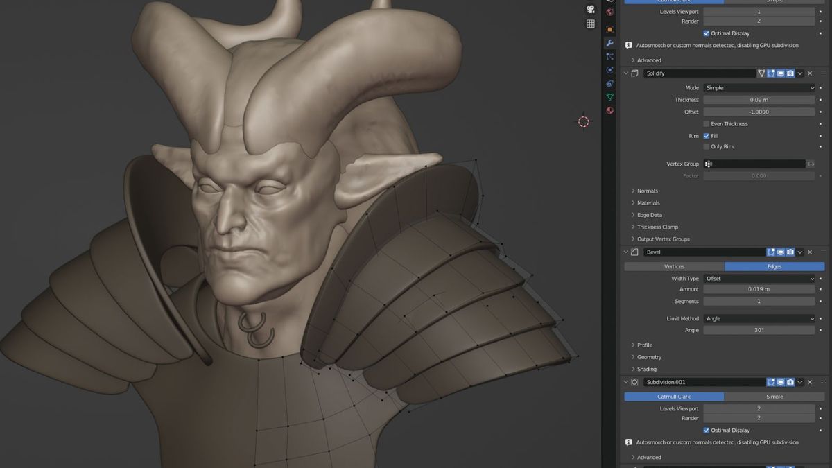 How to sculpt and texture a demonic bust in Blender and Substance 3D ...