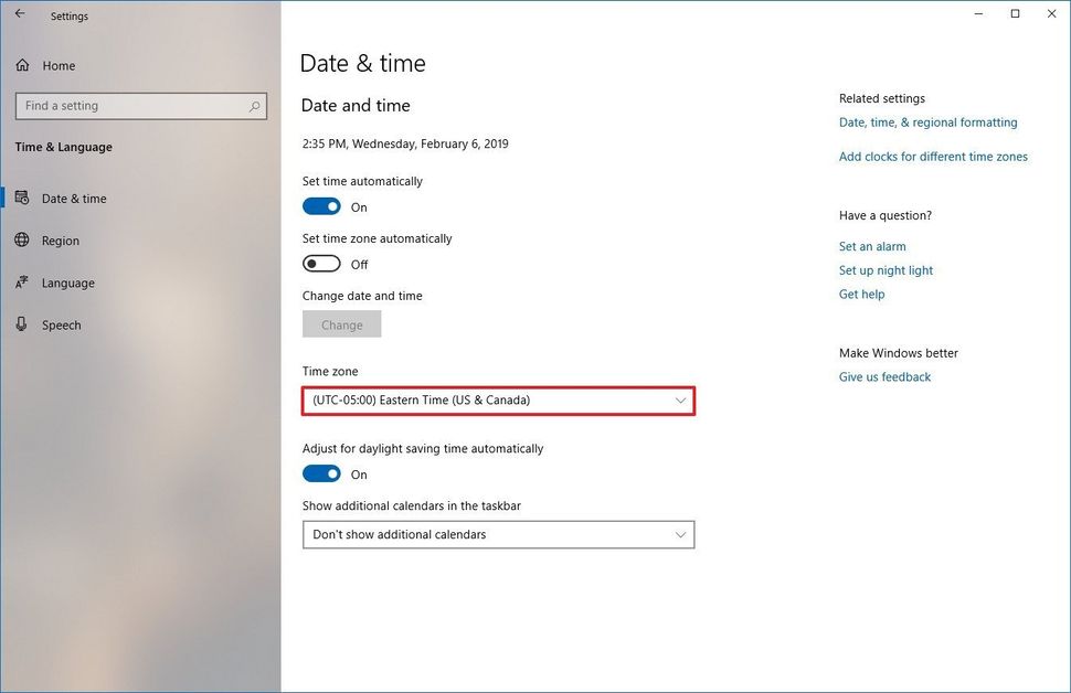 How to change time zone settings on Windows 10 | Windows Central