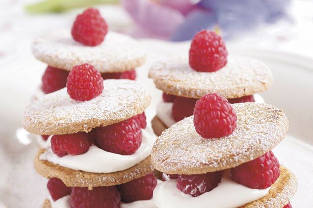 Raspberry biscuit towers | Dessert Recipes | GoodtoKnow