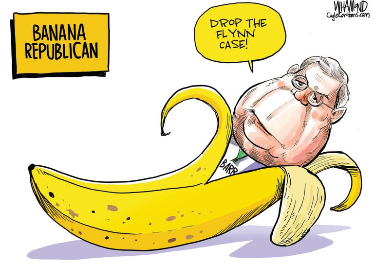 Political Cartoon U.S. Bill Barr Flynn Trump banana republican | The Week