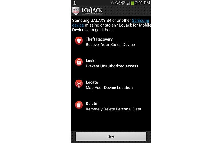 LoJack for Mobile Devices Review - Samsung Android App - LAPTOP ...