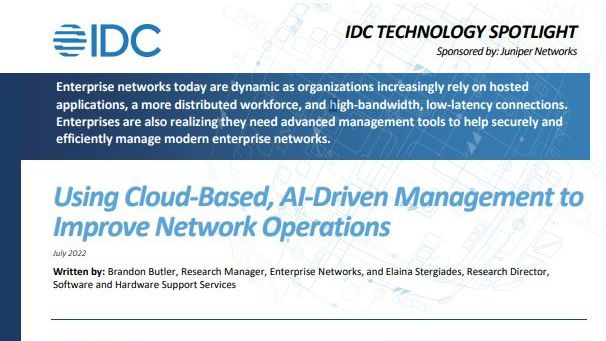 Idc Using Cloud Based Ai Driven Management To Improve Network