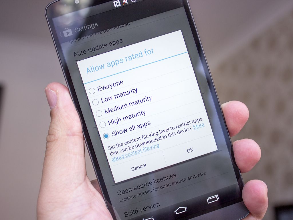 Using content filtering in the Google Play Store | Android Central