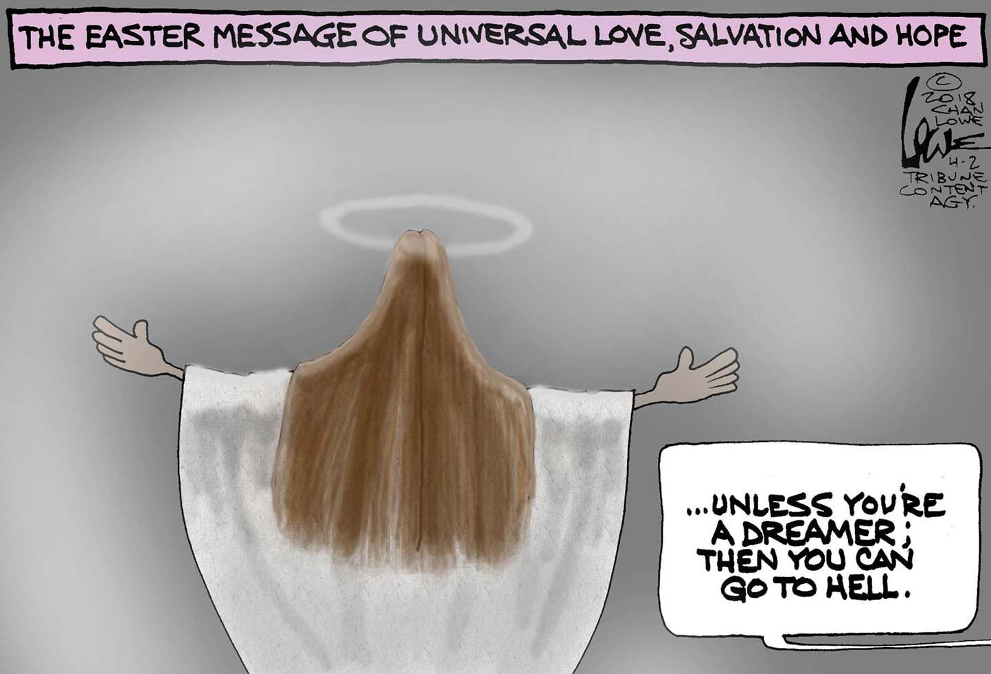 Political cartoon U.S. Easter message conservatives DACA | The Week
