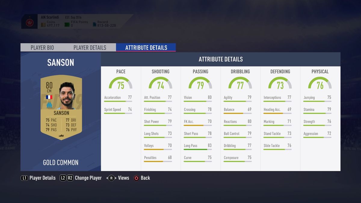 Morgan Sanson FIFA 19: Stats, overall, potential and more | GamesRadar+
