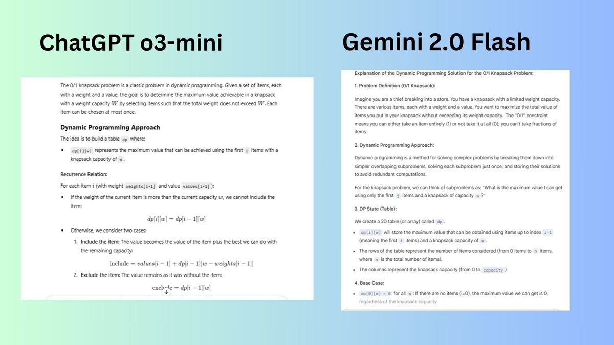 I tested ChatGPT o3-mini vs Gemini 2.0 Flash with 7 prompts — here’s ...