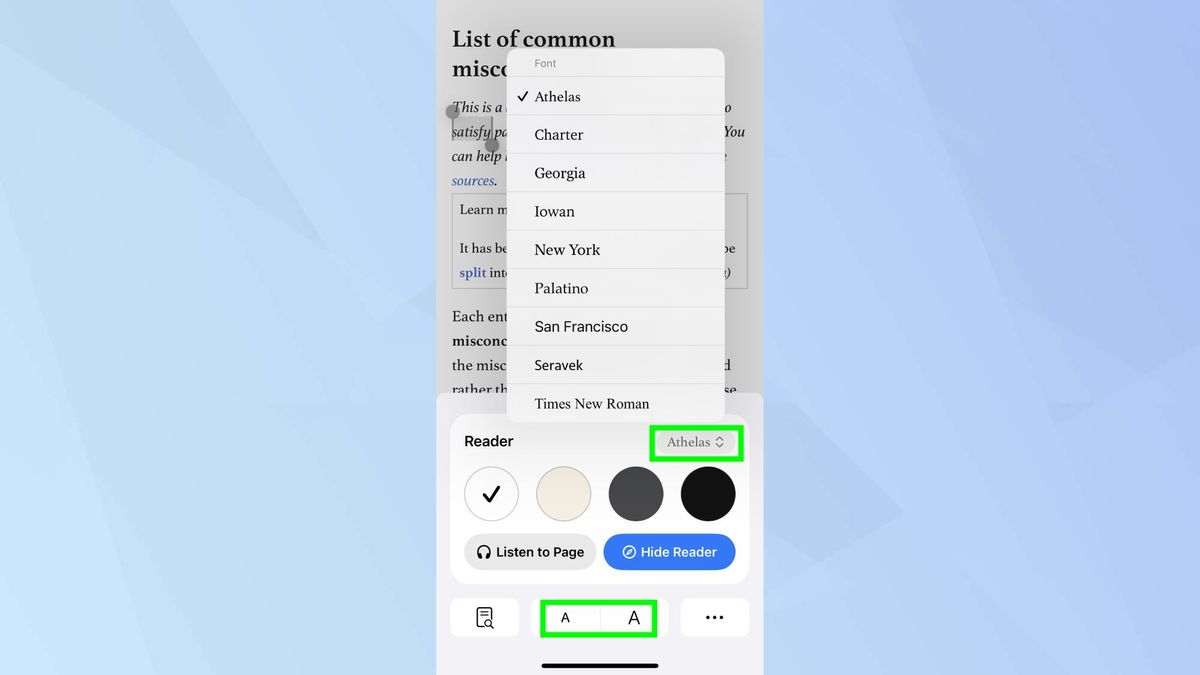 How to use Safari Reader in iOS 18 | Tom's Guide