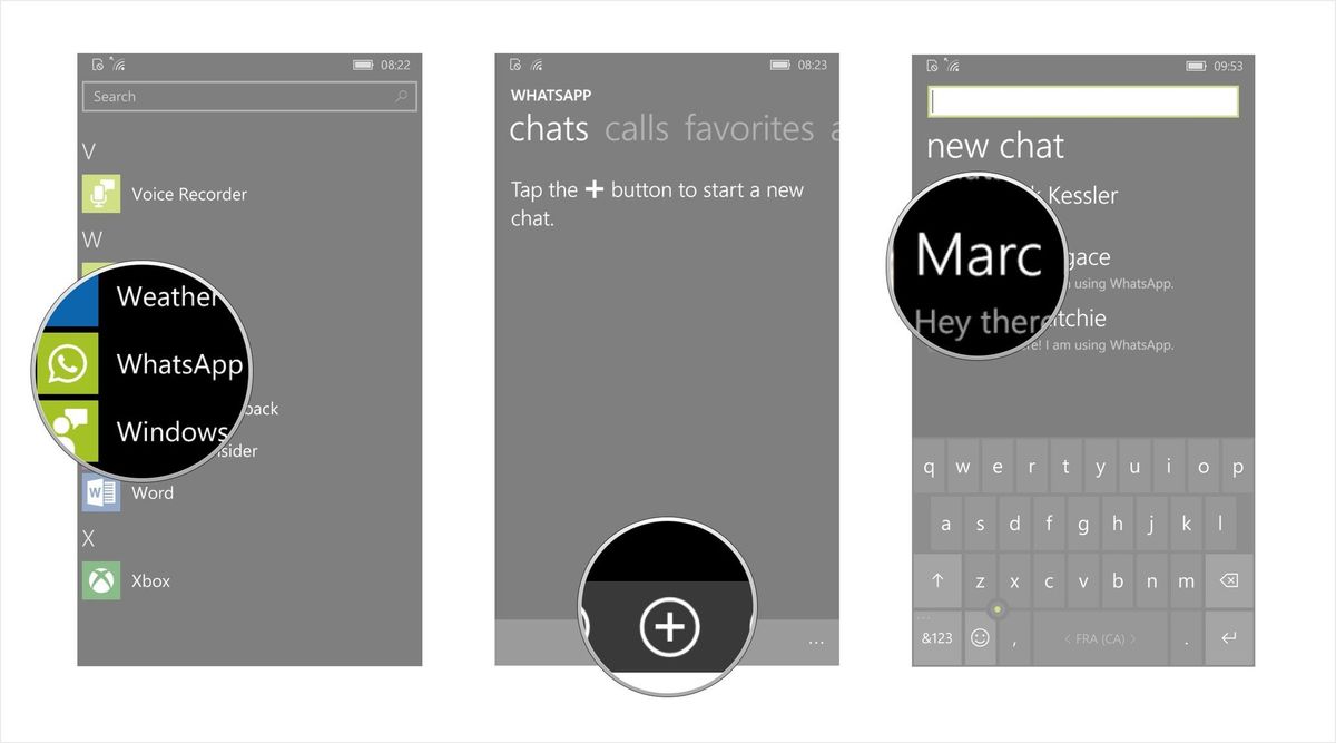 How to send messages with WhatsApp for Windows 10 Mobile phones ...
