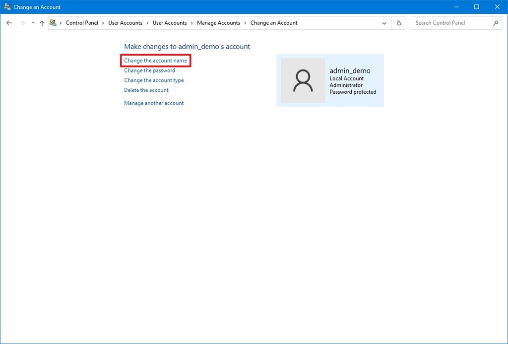 How to change sign-in account name on Windows 10 | Windows Central