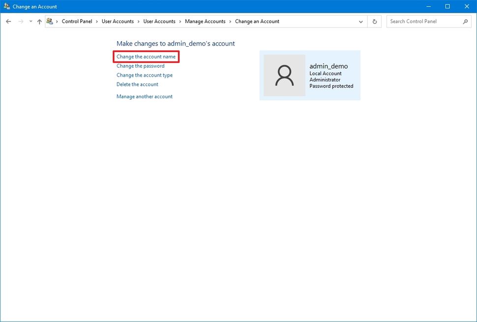 How to change sign-in account name on Windows 10 | Windows Central