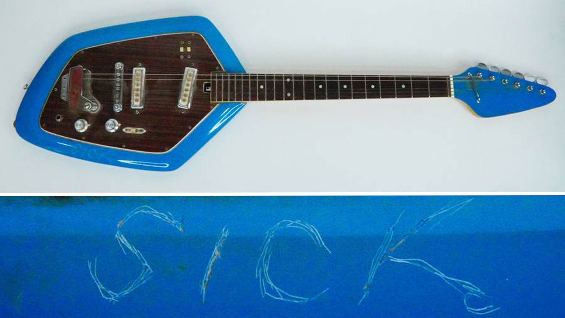 Kurt Cobain-inscribed Teisco guitar headed for auction | Guitar World