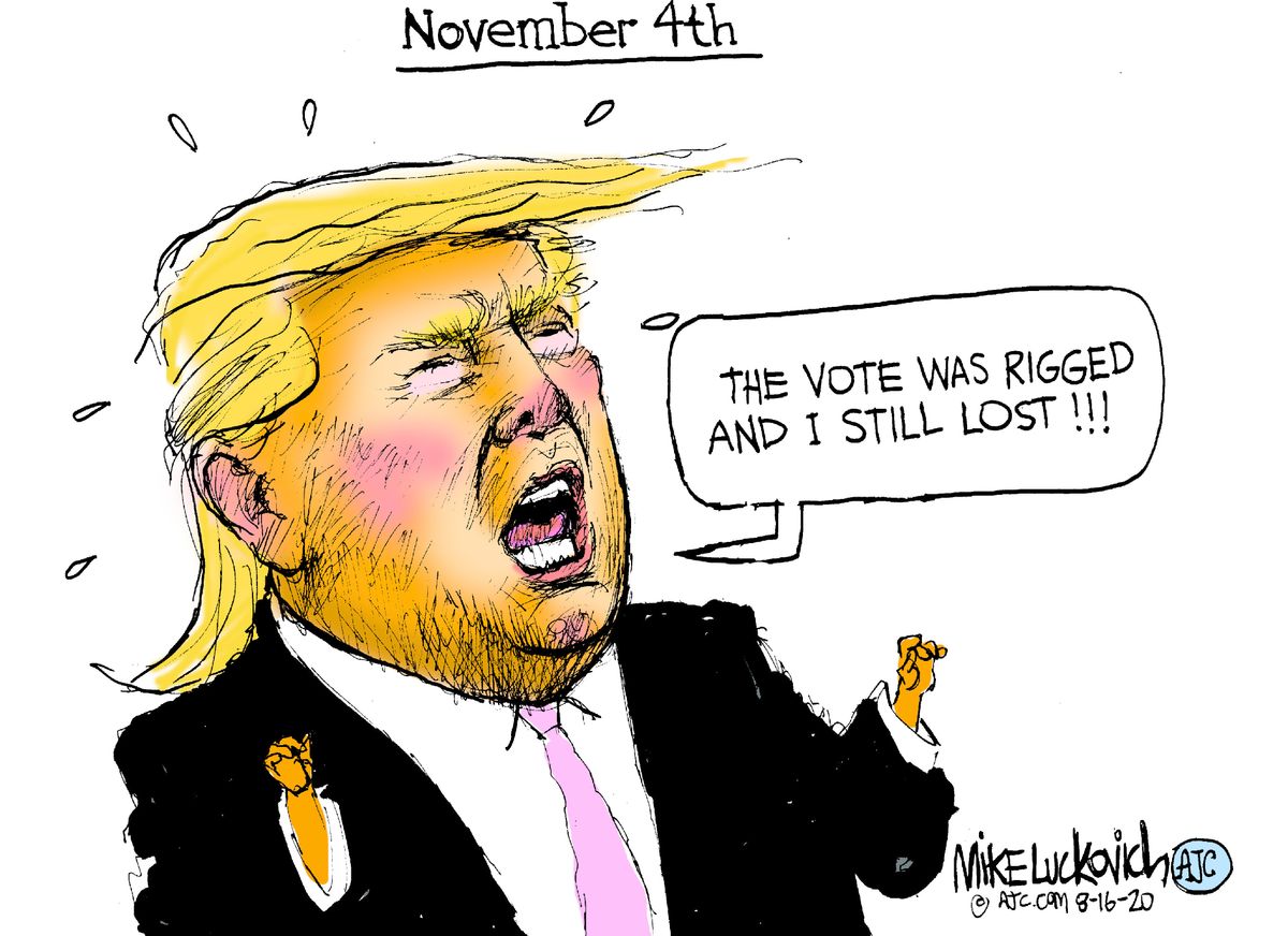 Political Cartoon U.S. Trump 2020 election rigged | The Week