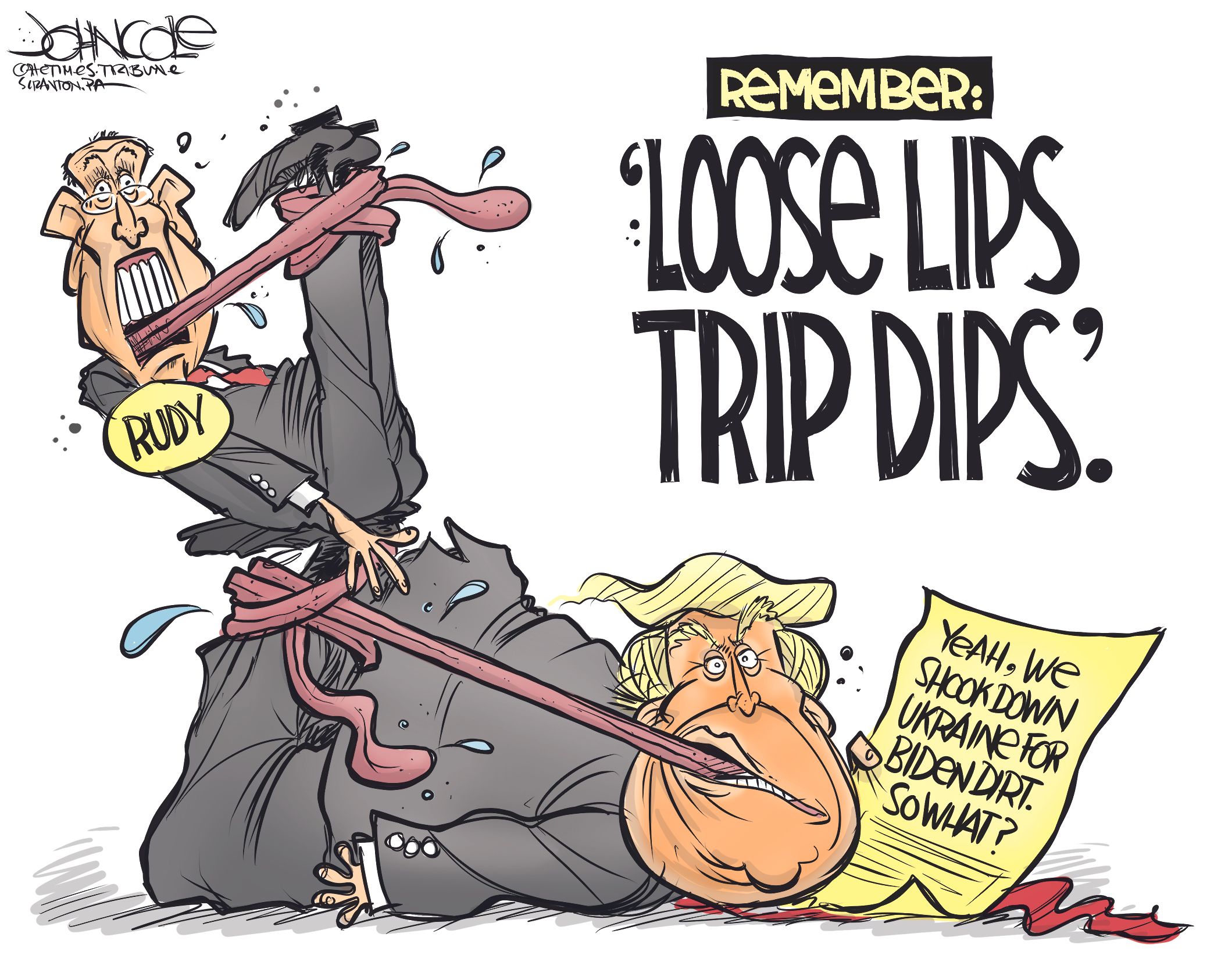 Political Cartoon U.S. Rudy Giuliani Trump Ukraine Biden impeachment ...