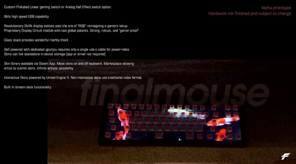 Prototype Keyboard Has a Full Monitor Under the Keys | Tom's Hardware