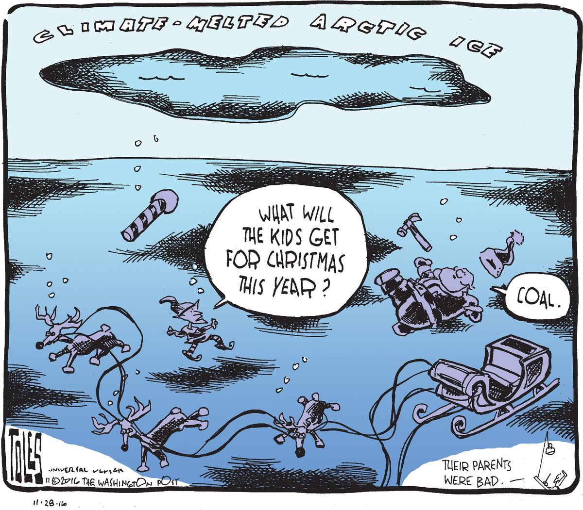 Political cartoon World climate change Holidays | The Week