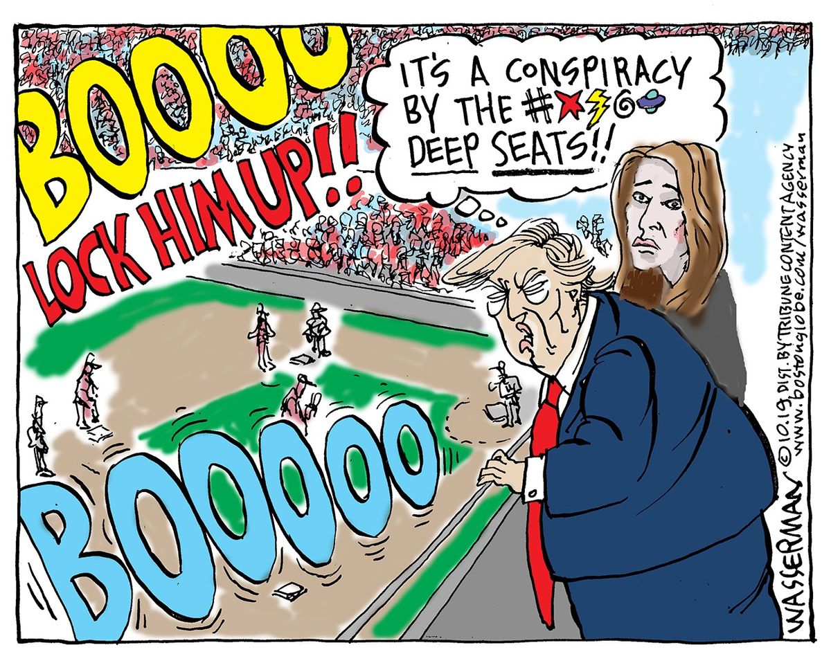 Political Cartoon U.S. Trump World Series Booed Deep Seats | The Week