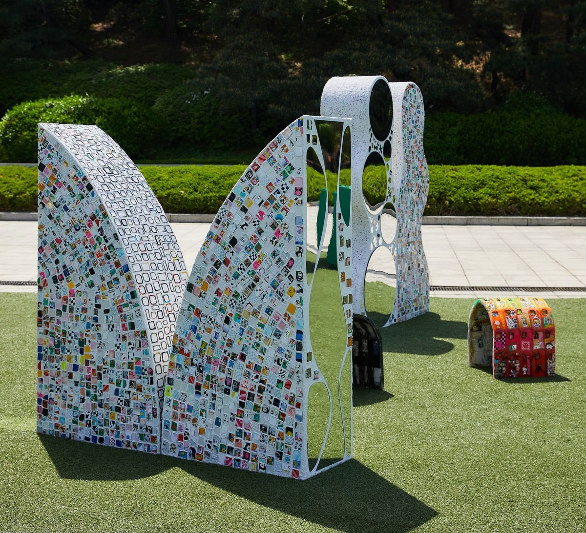 These stunning artworks are made with recycled phone cases | Creative Bloq