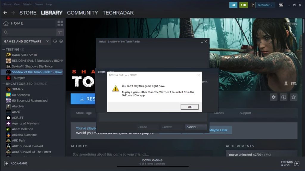 Nvidia GeForce Now | TechRadar