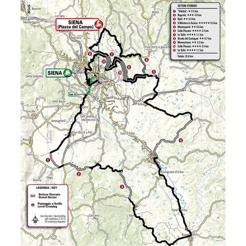 Strade Bianche 2025 route | Cyclingnews