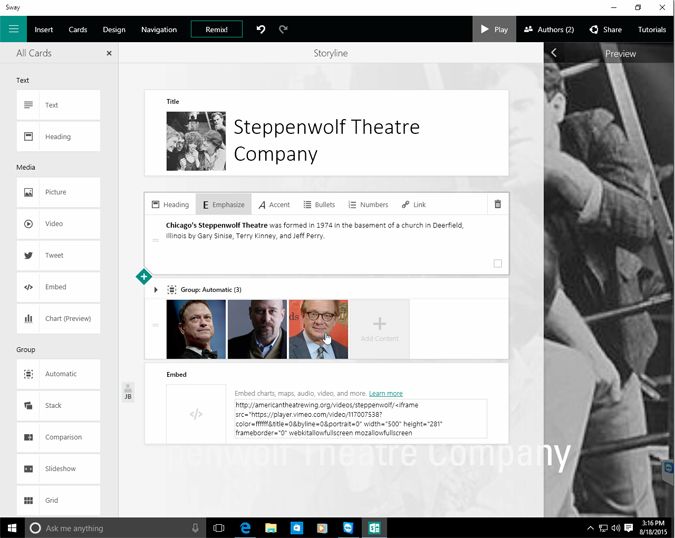 Microsoft Sway for Windows 10 - Full Review | Laptop Mag
