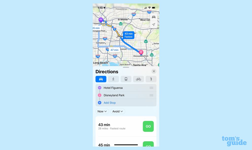 How to change your starting point for directions in iPhone Maps | Tom's ...