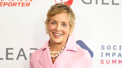 Sharon Stone just wore pink eyeshadow in the most chic way | Woman & Home