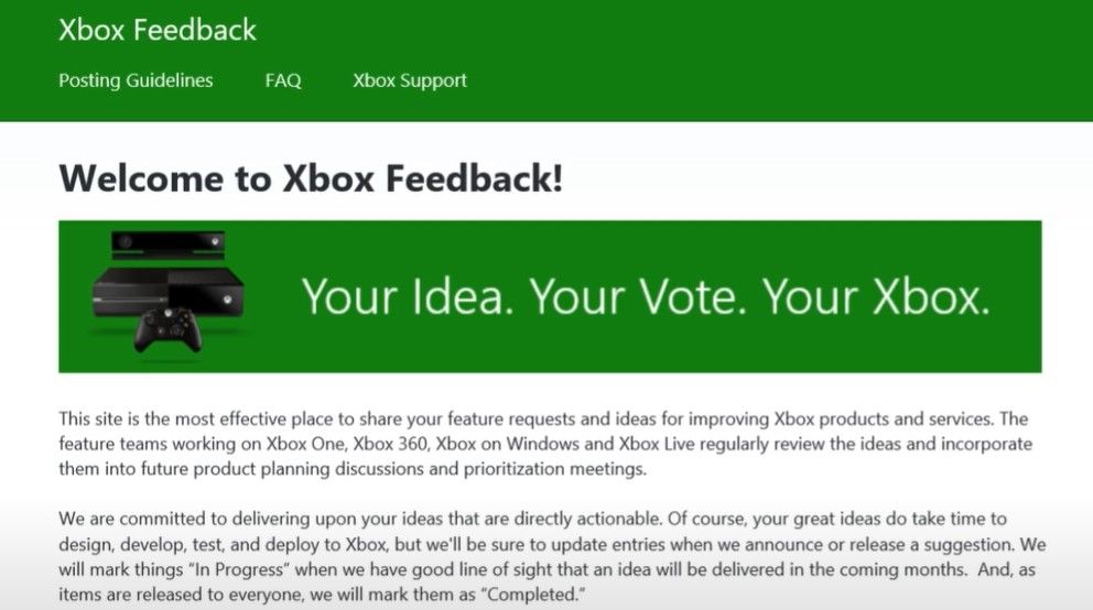 Why Microsoft should revive the killed Xbox Ideas UserVoice service ...