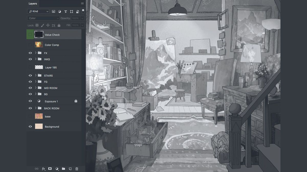 Photoshop and Procreate tutorial: paint vivid environments | Creative Bloq