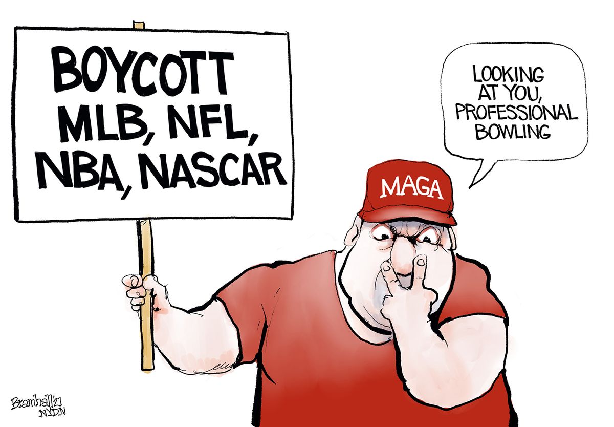 Political Cartoon U.S. maga mlb boycott | The Week
