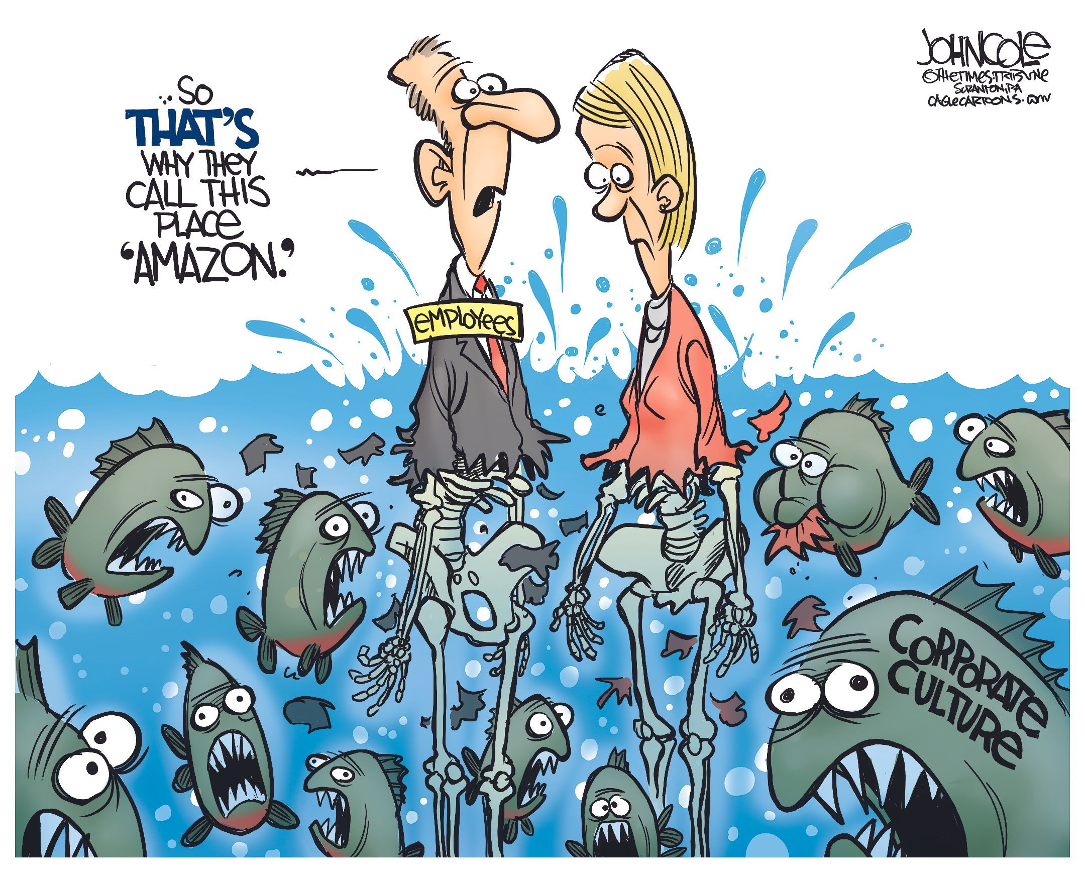 Editorial cartoon U.S. Amazon workplace | The Week