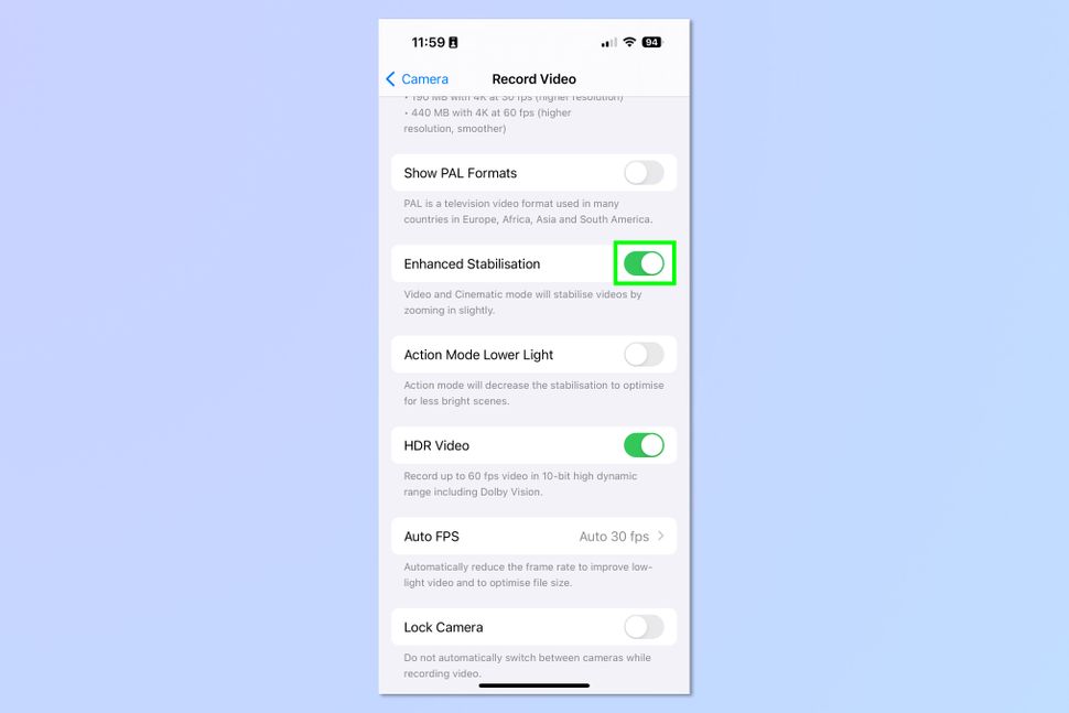 How to enable Enhanced Stabilization on iPhone | Tom's Guide