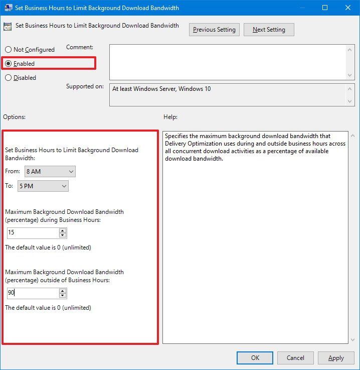 How To Limit Update Bandwidth During Specific Hours On Windows 10 April