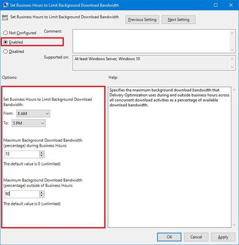 How to limit update bandwidth during specific hours on Windows 10 April ...