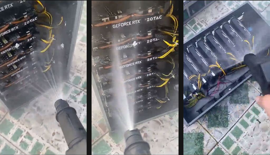 Video Allegedly Shows Crypto Miners Jet Washing Nvidia RTX GPUs | Tom's ...