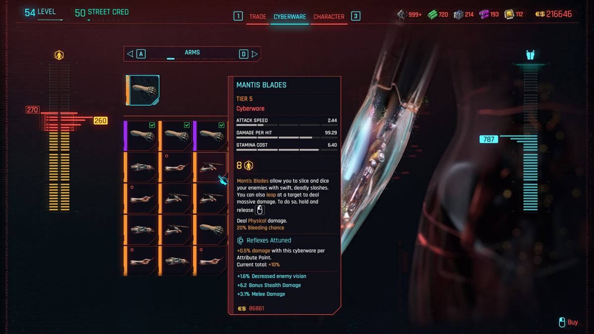 Cyberpunk 2077 Mantis Blades: Best skills, Cyberware, and how to use ...