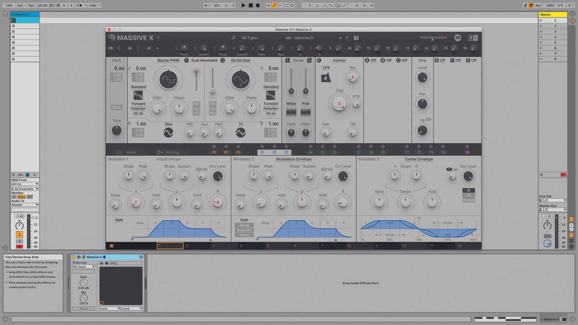 How to build a basic square wave bass sound in NI's Massive X synth ...