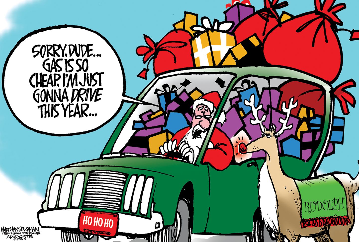 Editorial cartoon U.S. Gas Prices Christmas | The Week