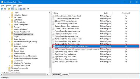 How to disable access to removable storage devices on Windows 10 ...