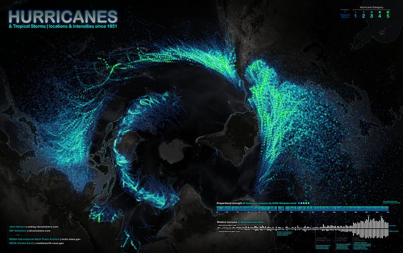 Dazzling Map Shows More Than 150 Years of Hurricanes | Live Science