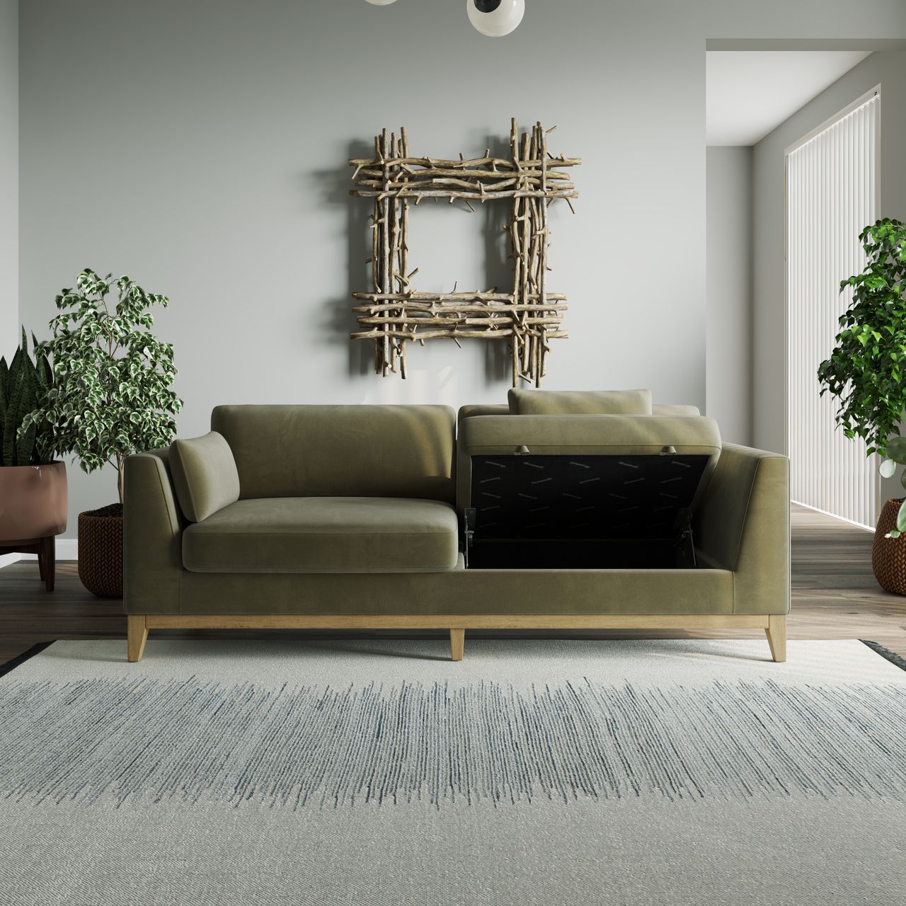 This Hidden Storage Sofa Will Solve Your Living Room Clutter Woes
