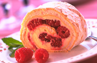 Raspberry and lemon meringue roulade | Dessert Recipes | GoodTo