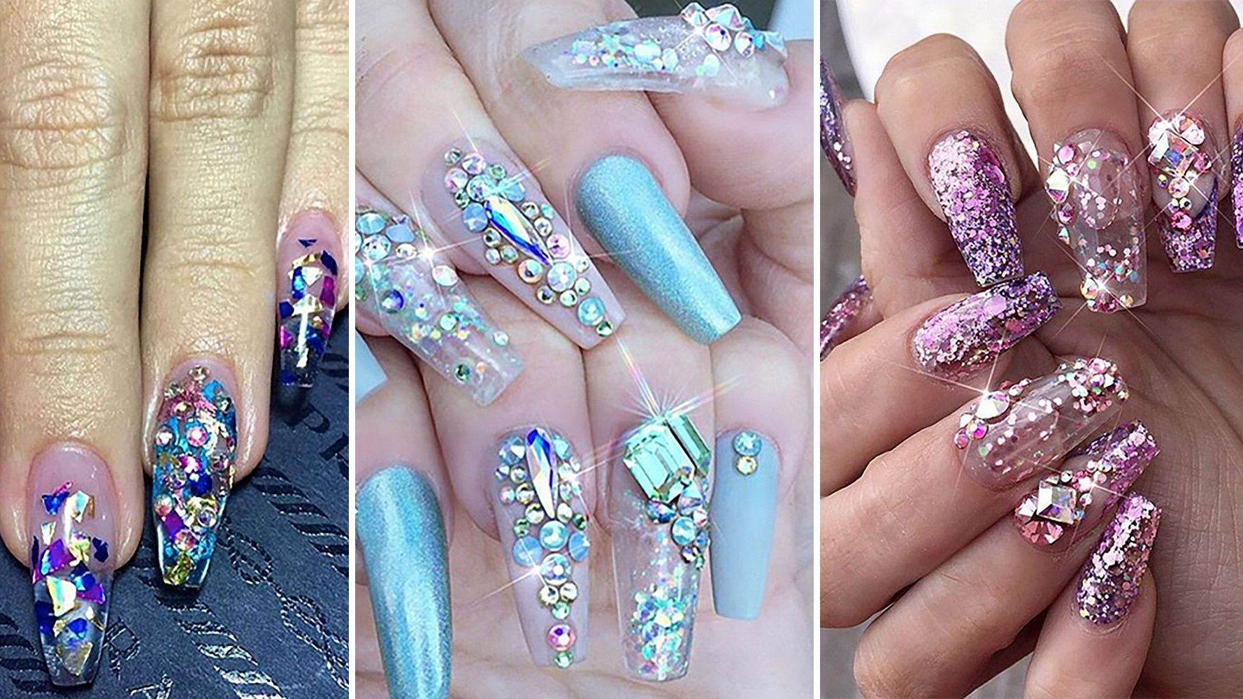 How to Give Yourself Aqua Nails - Aquarium Nail Design Tutorial (Video ...