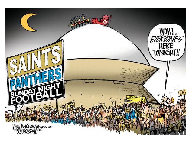 Editorial cartoon football Saints Panthers | The Week