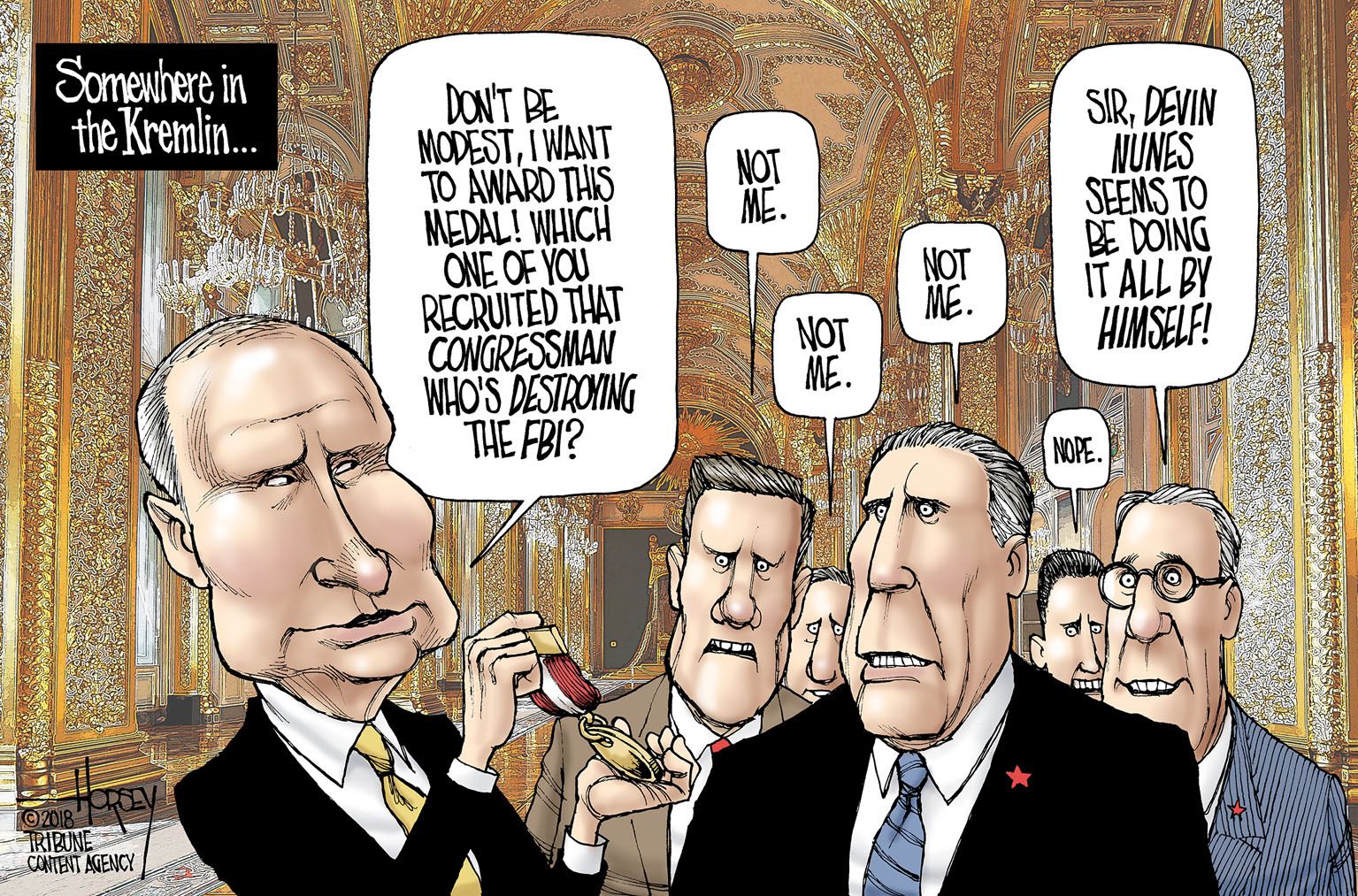 7 totally ruthless cartoons about the Nunes memo drama | The Week